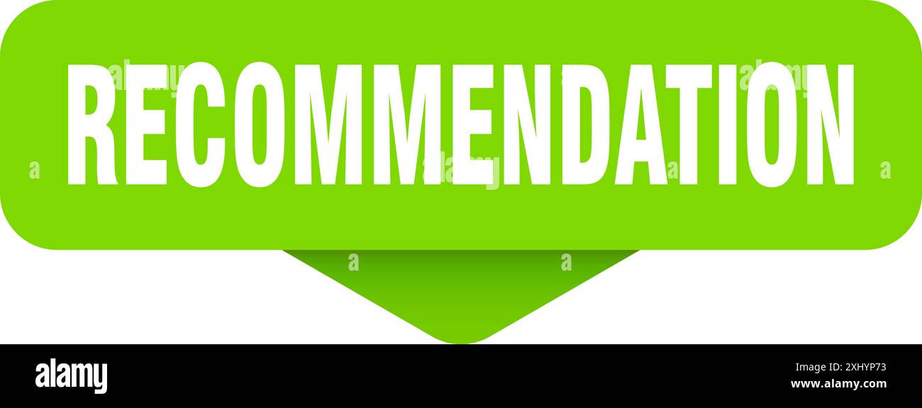 recommendation sticker. recommendation sign on transparent background ...