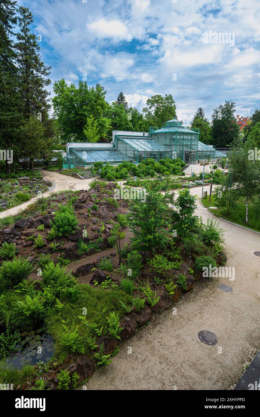 Botanical Garden with Historical Greenhouse in Graz, Austria Stock ...