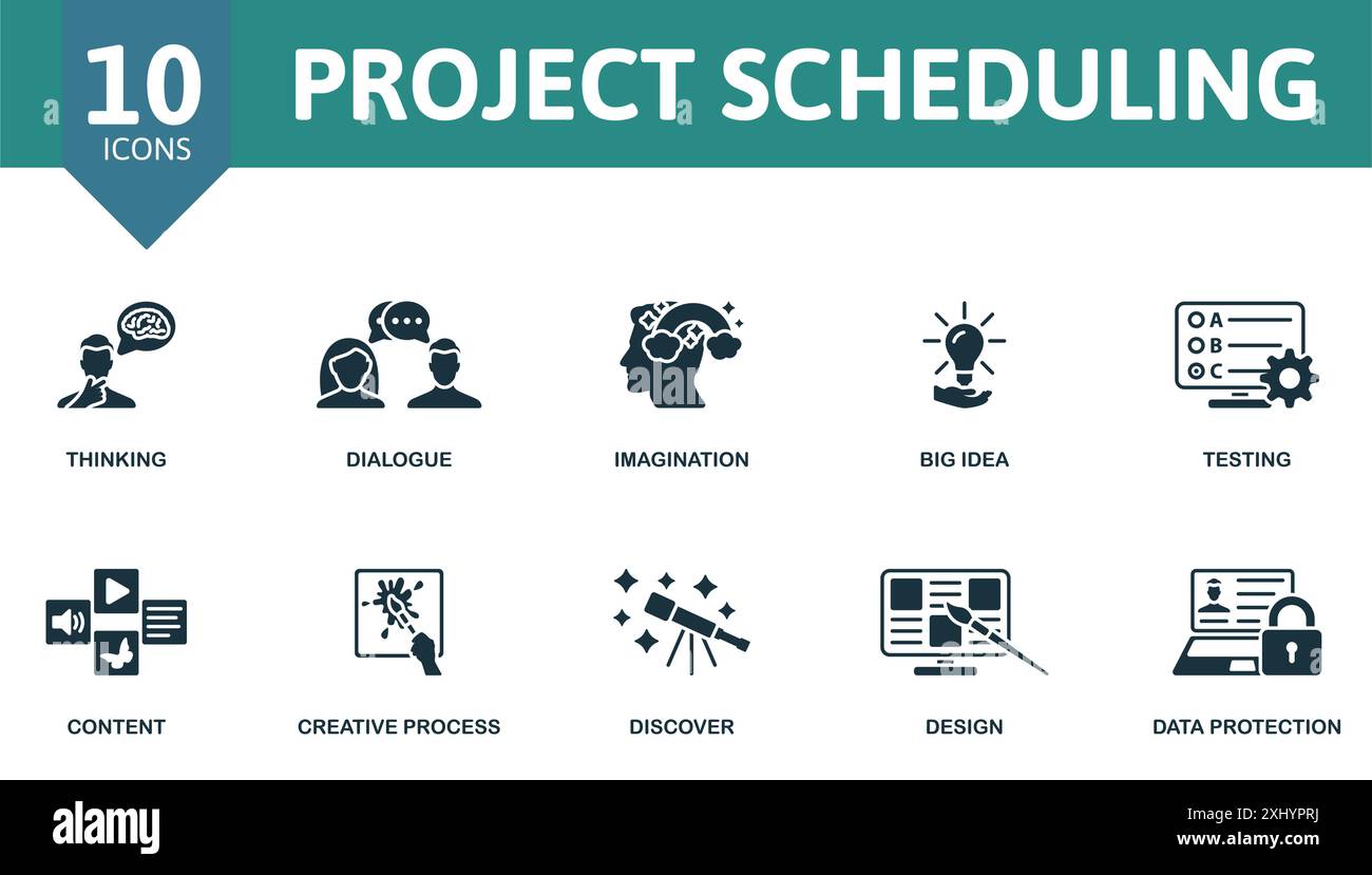 Content scheduling Stock Vector Images - Alamy