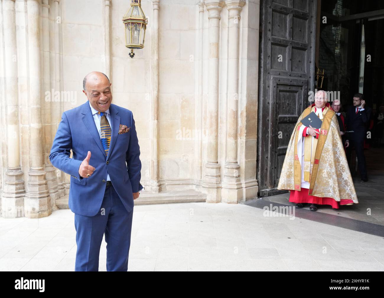 Lord Paul Boateng arrives for a Service of Thanksgiving in the 30th ...