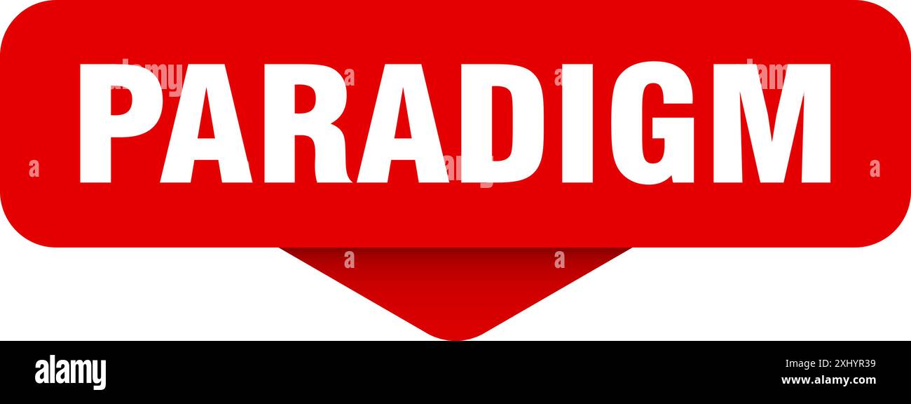 paradigm sticker. paradigm sign on transparent background. rectangular ...