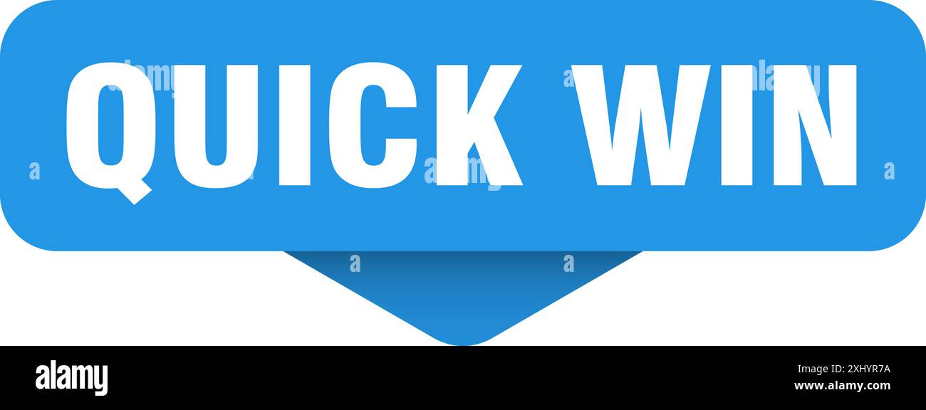 quick win sticker. quick win sign on transparent background. rectangular button Stock Vector ...