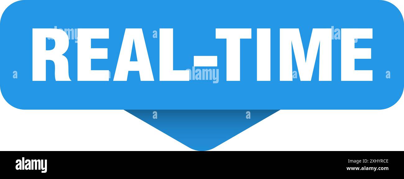 real-time sticker. real-time sign on transparent background ...