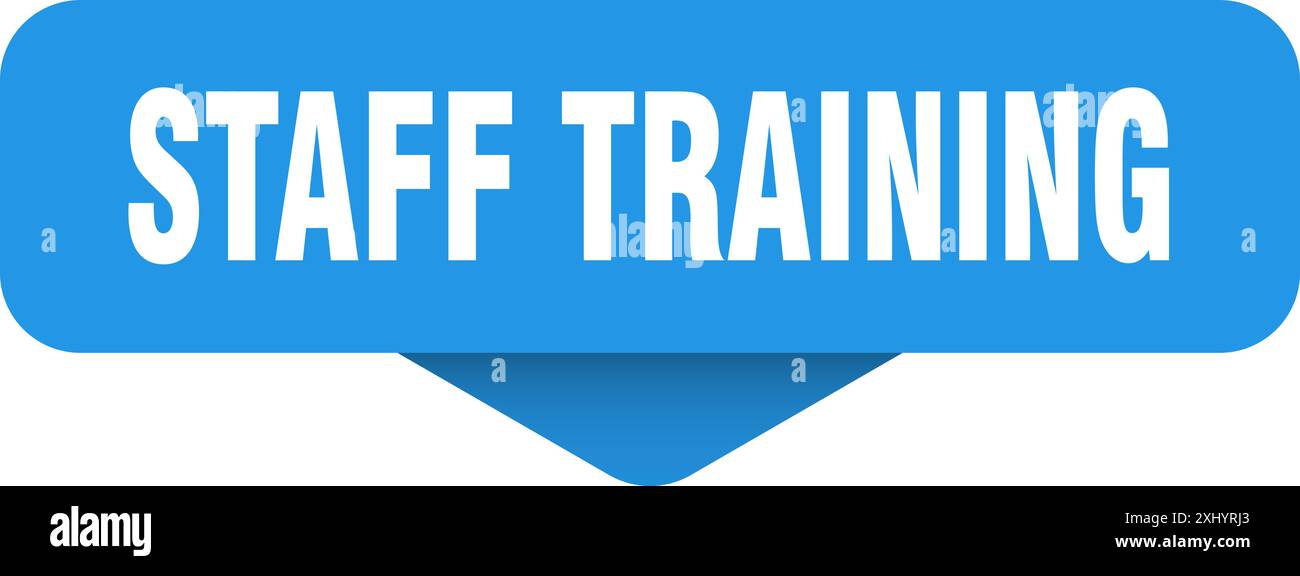 staff training sticker. staff training sign on transparent background ...