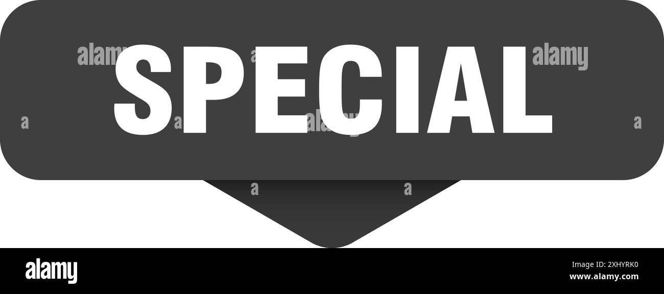 special sticker. special sign on transparent background. rectangular ...