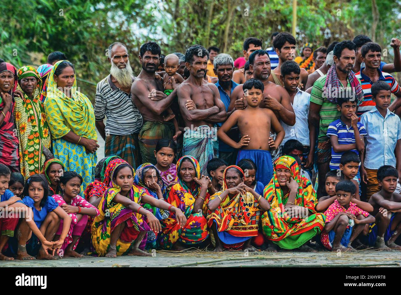 Flood affected villages in Northern Bangladesh, highlighting the ...