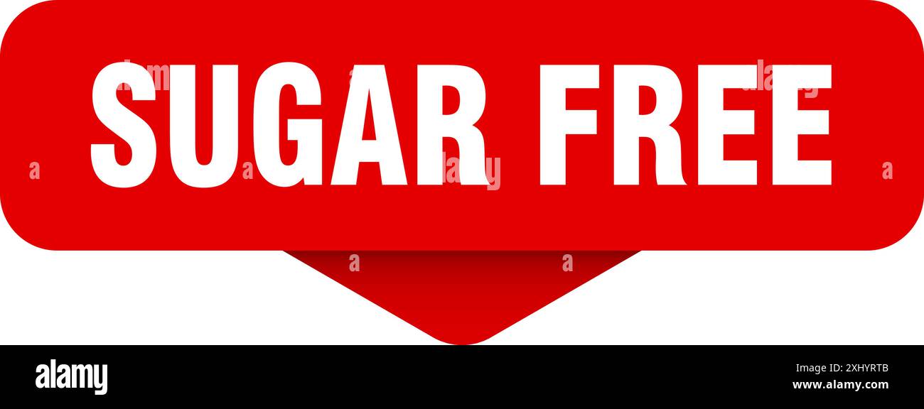 sugar free sticker. sugar free sign on transparent background ...