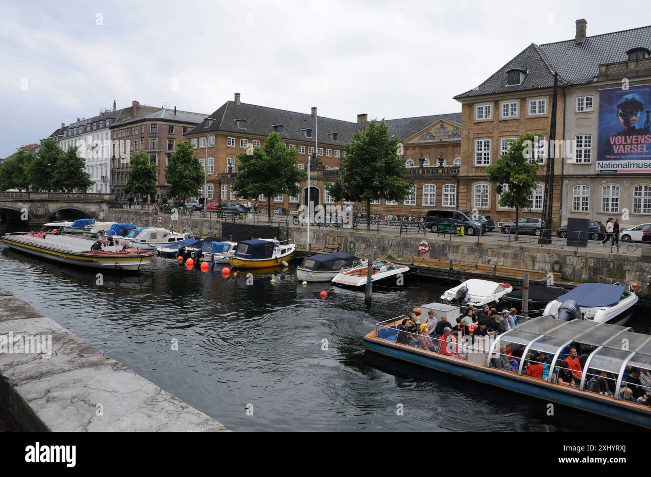 Copenhagen/ Denmark/16 July 2024/ Travelers boat ride canal tours ...