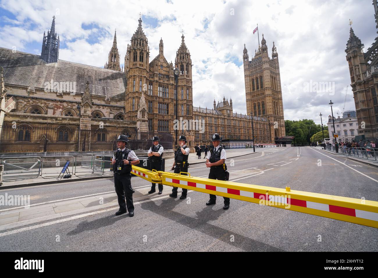 Westminster, London, UK. 16 July 2024 A sterile area is created around ...