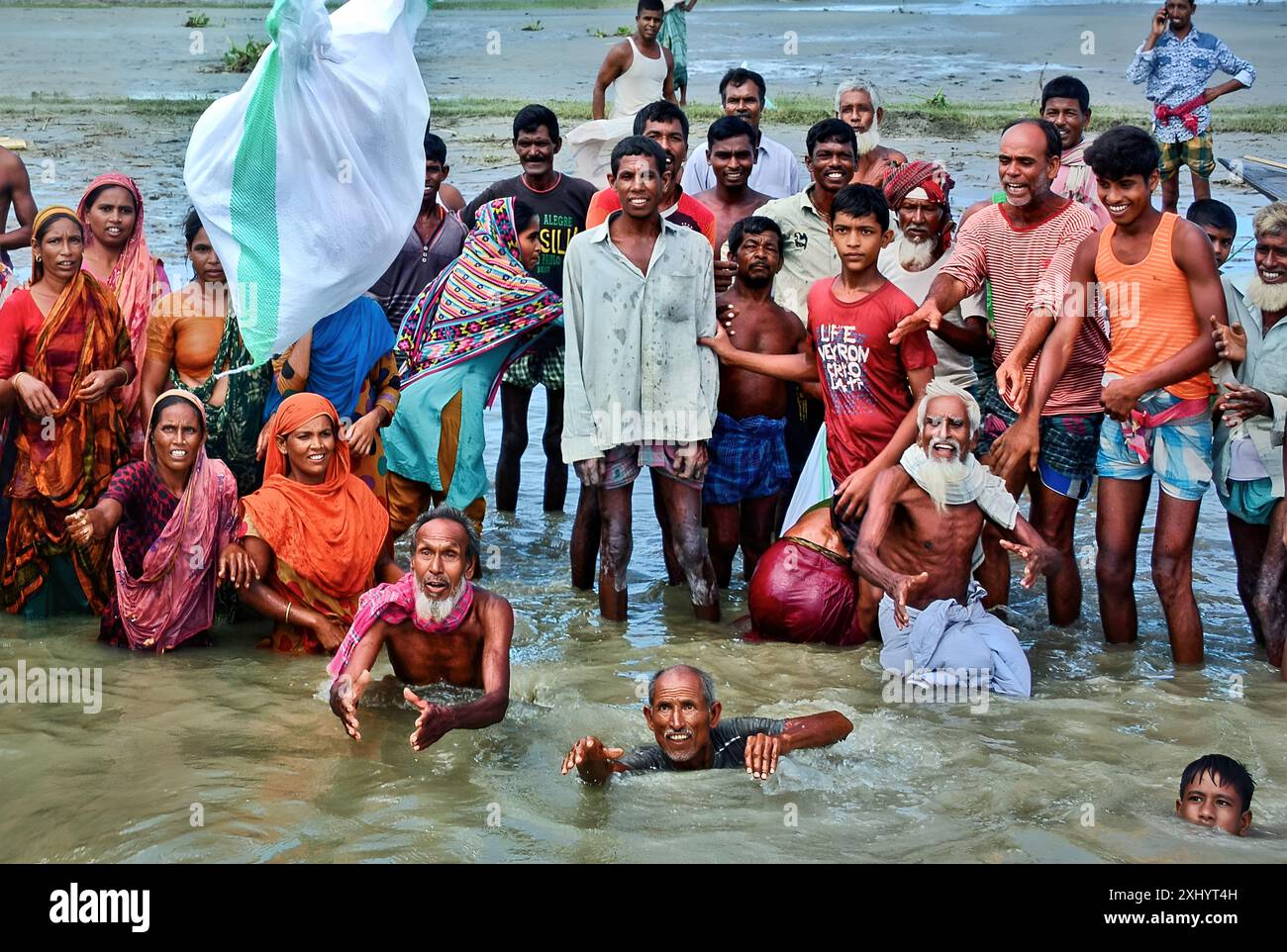 Flood affected villages in Northern Bangladesh, highlighting the ...