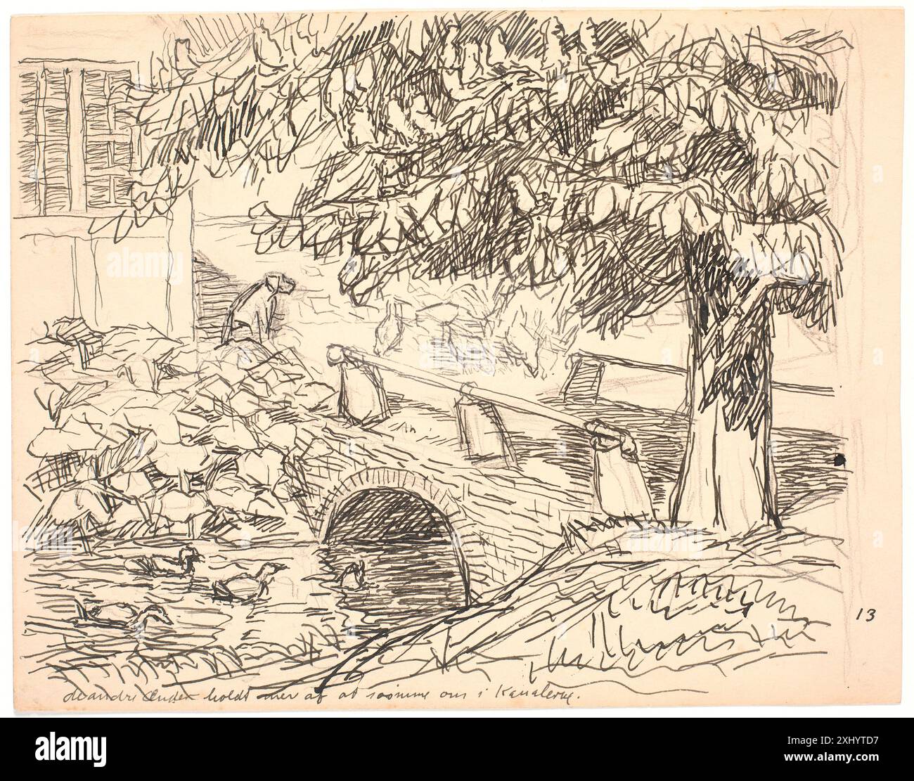 This drawing by Fritz Syberg depicts the other ducks from 'The Ugly ...