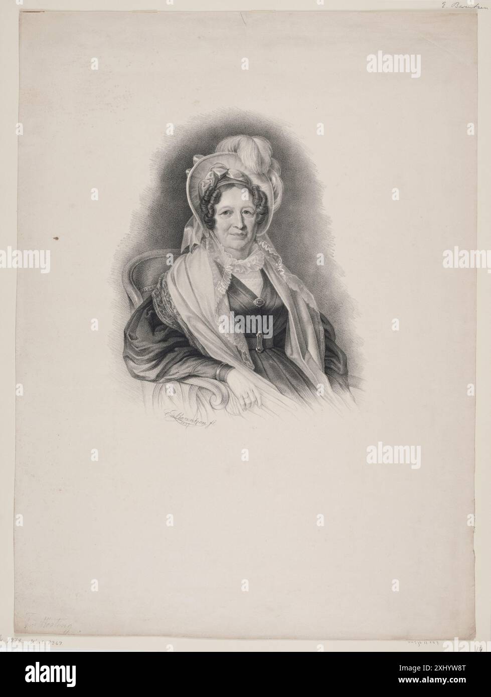 Cecilie Møsting Bærentzen, Emil Ditlev 1799 - 1868 Lithograph, Print ...