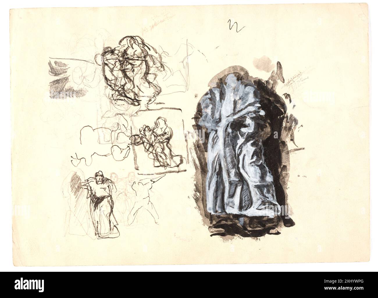 Figure and composition sketches Hartmann, Oluf 1879 - 1910 Drawing ...