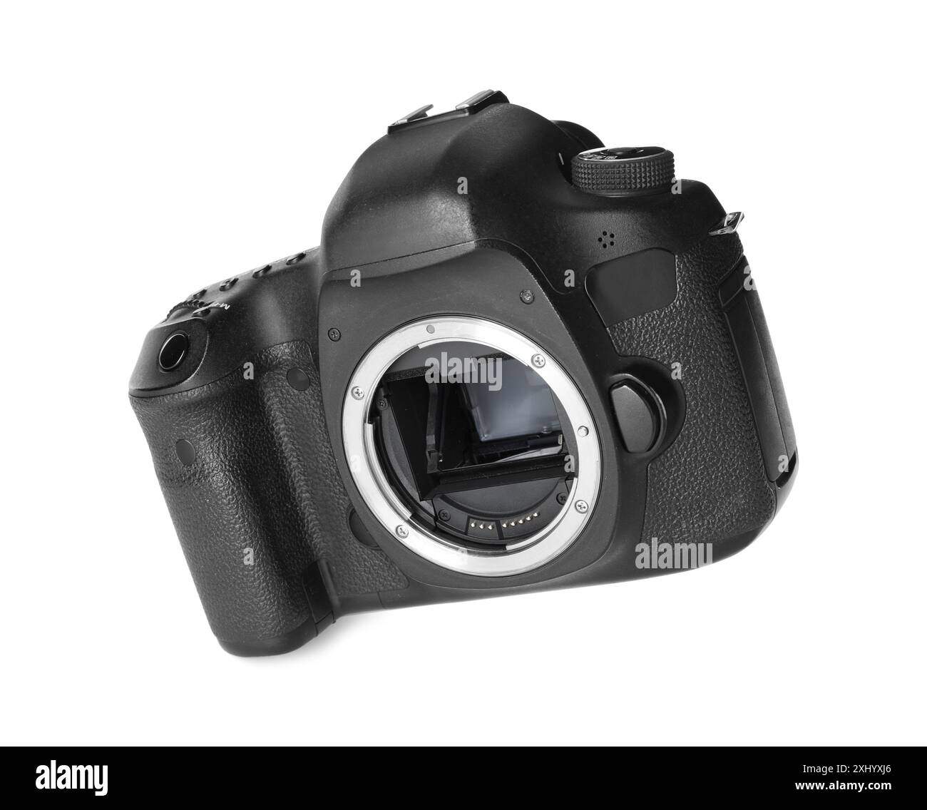 Modern digital camera isolated on white. Photography equipment Stock ...