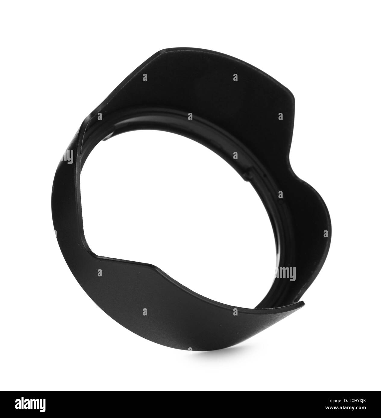 Lens hood isolated on white. Professional photographer's equipment ...