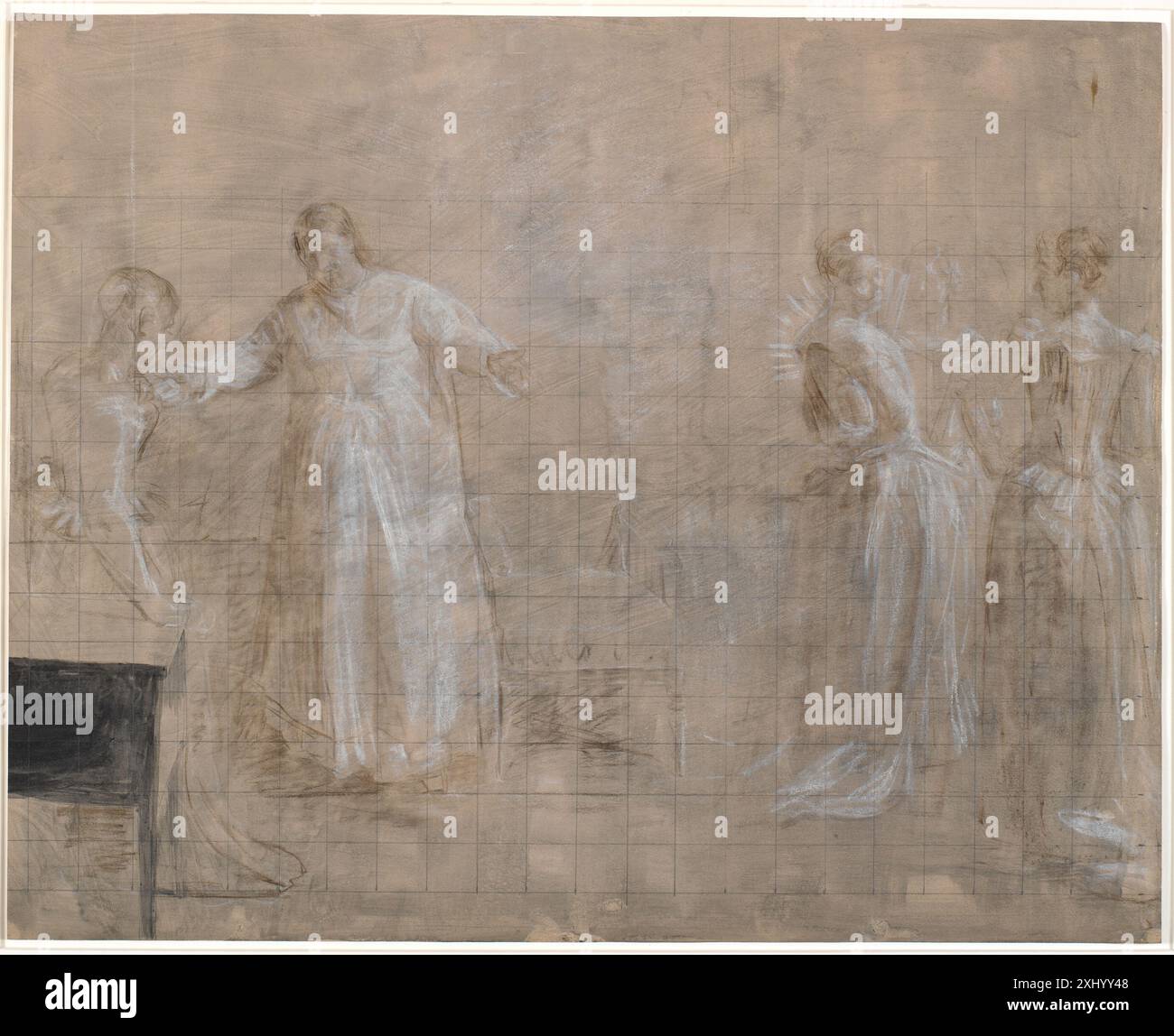 Drawing by Kristian Zahrtmann depicting Leonora Christine receiving ...