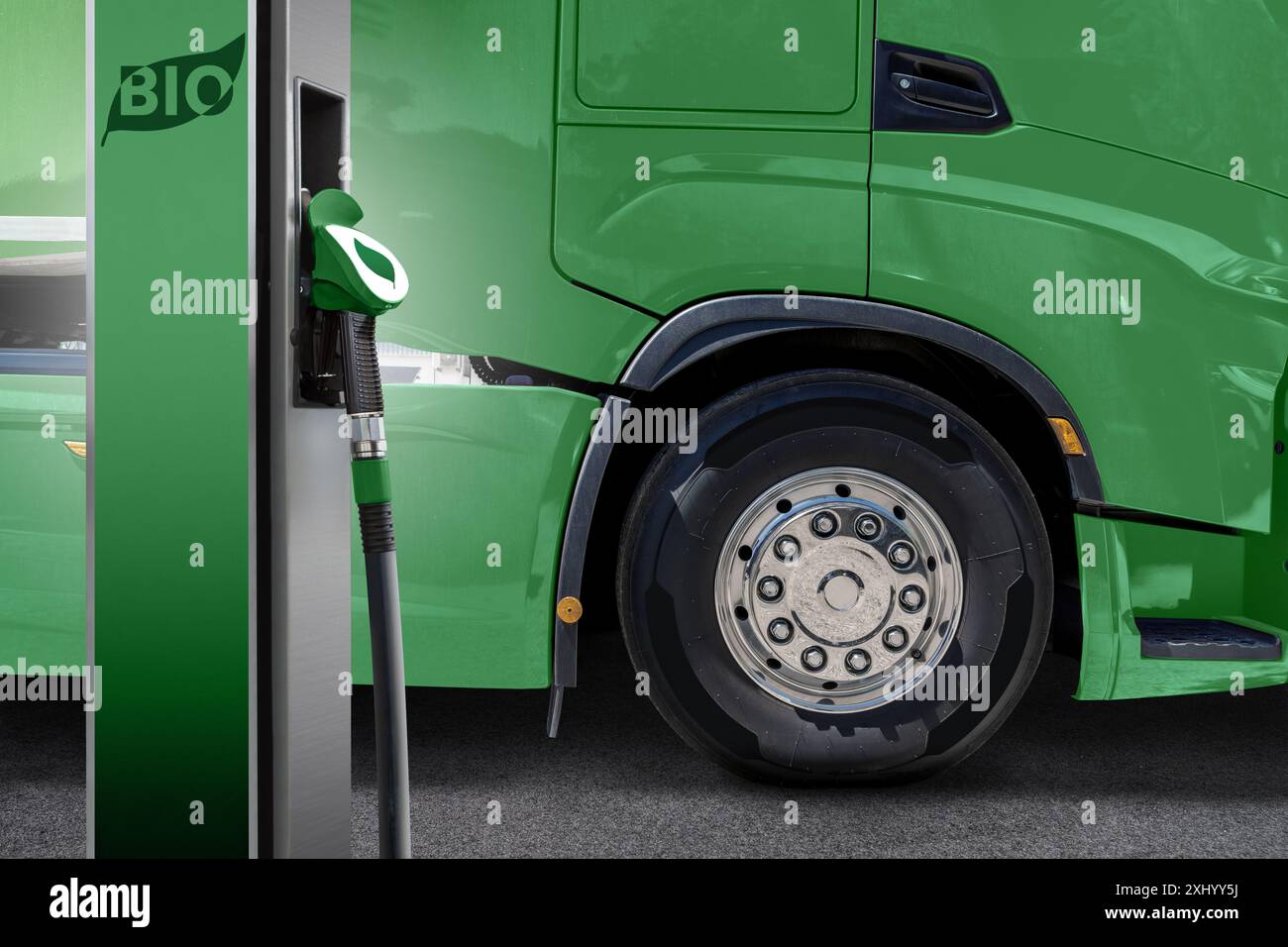 Biofuel filling station on a background of truck Stock Photo - Alamy