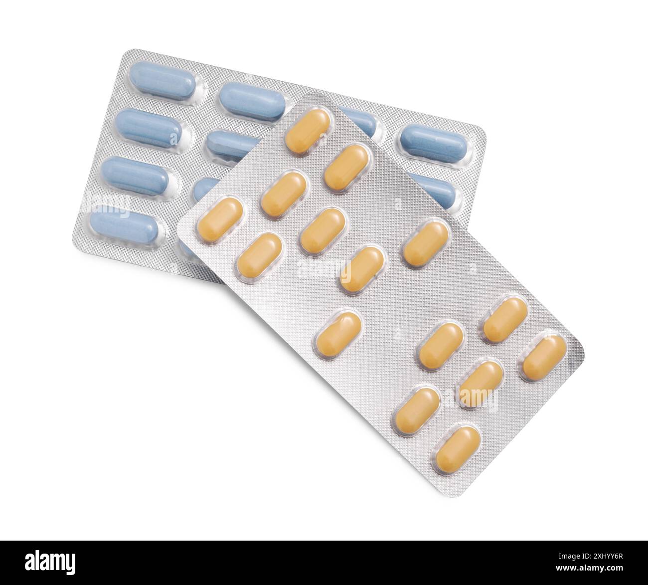 Different antibiotic pills isolated white, top view Stock Photo - Alamy