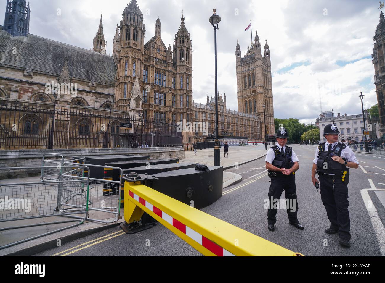Westminster, London, UK. 16 July 2024 A sterile area is created around ...