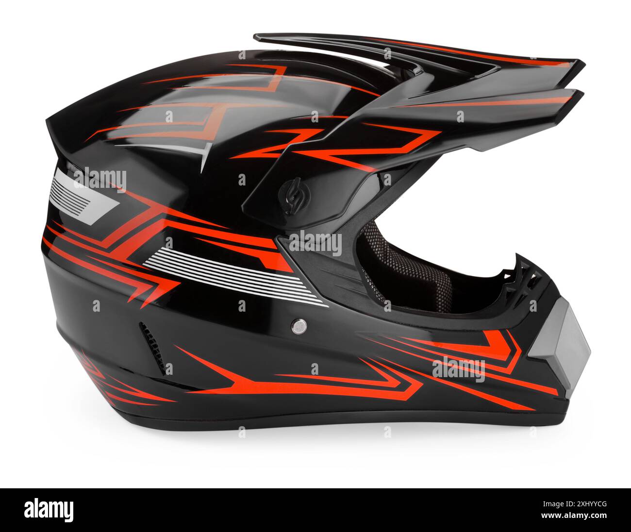 New modern motorcycle helmet isolated on white Stock Photo - Alamy