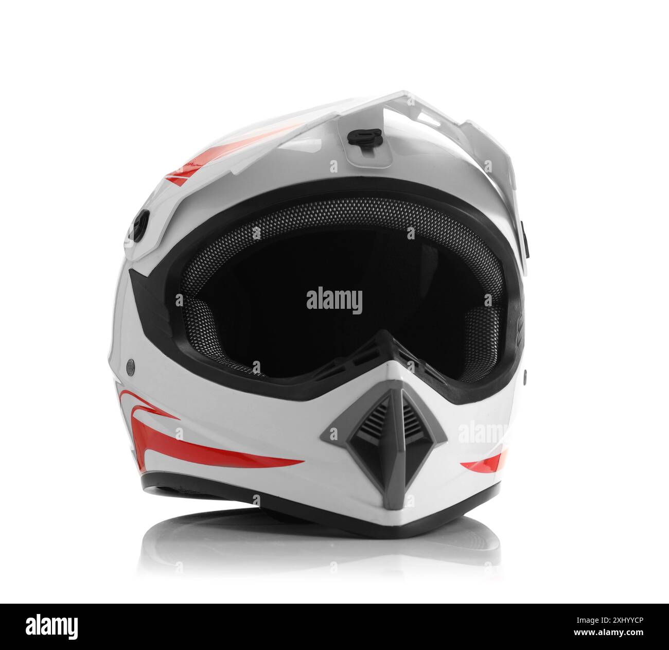 New stylish motorcycle helmet isolated on white Stock Photo - Alamy