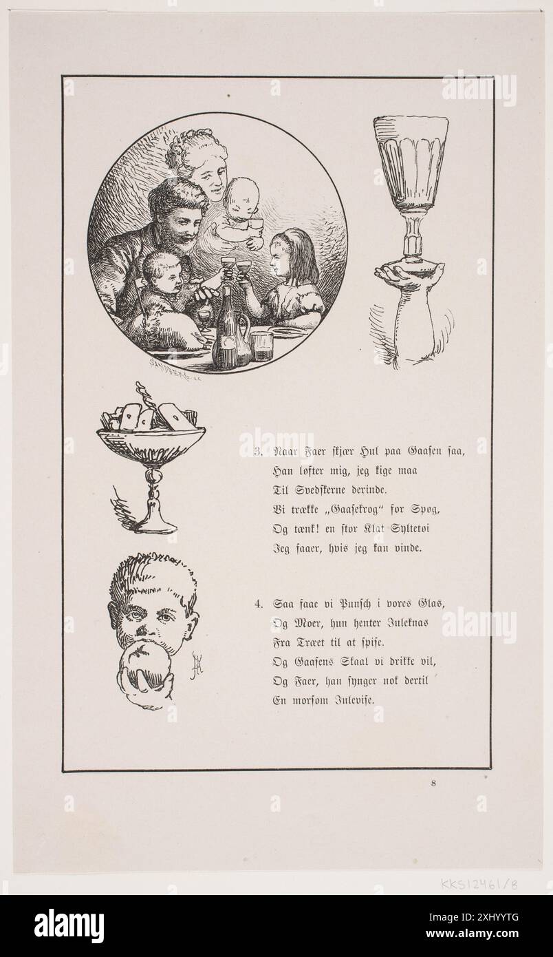 A mid-19th-century xylograph by Carl Leonard Sandberg for Johan Krohn's ...