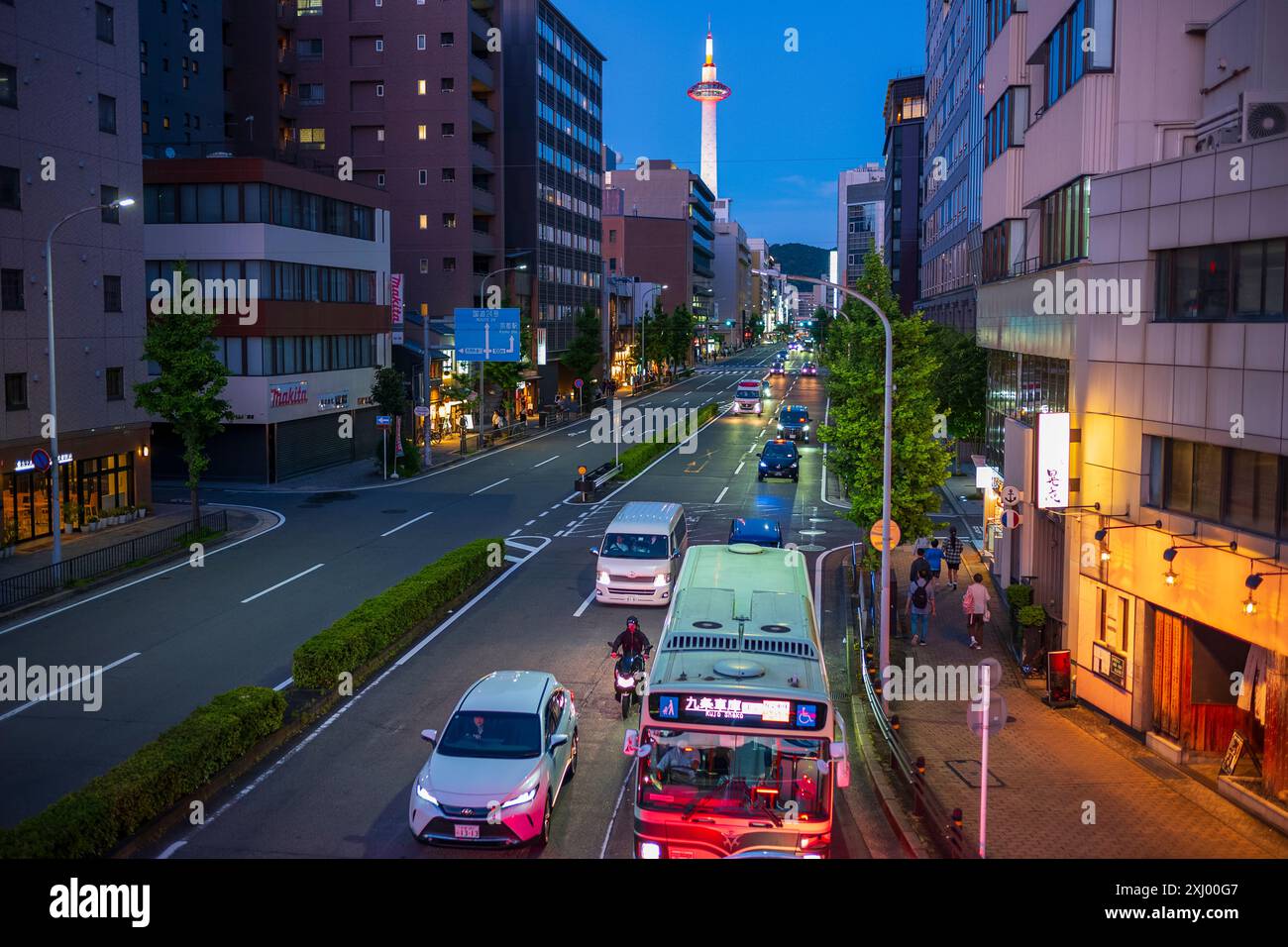 Kyoto, Japan - Jun 18, 2024: A night scene of the city of Kyoto ...