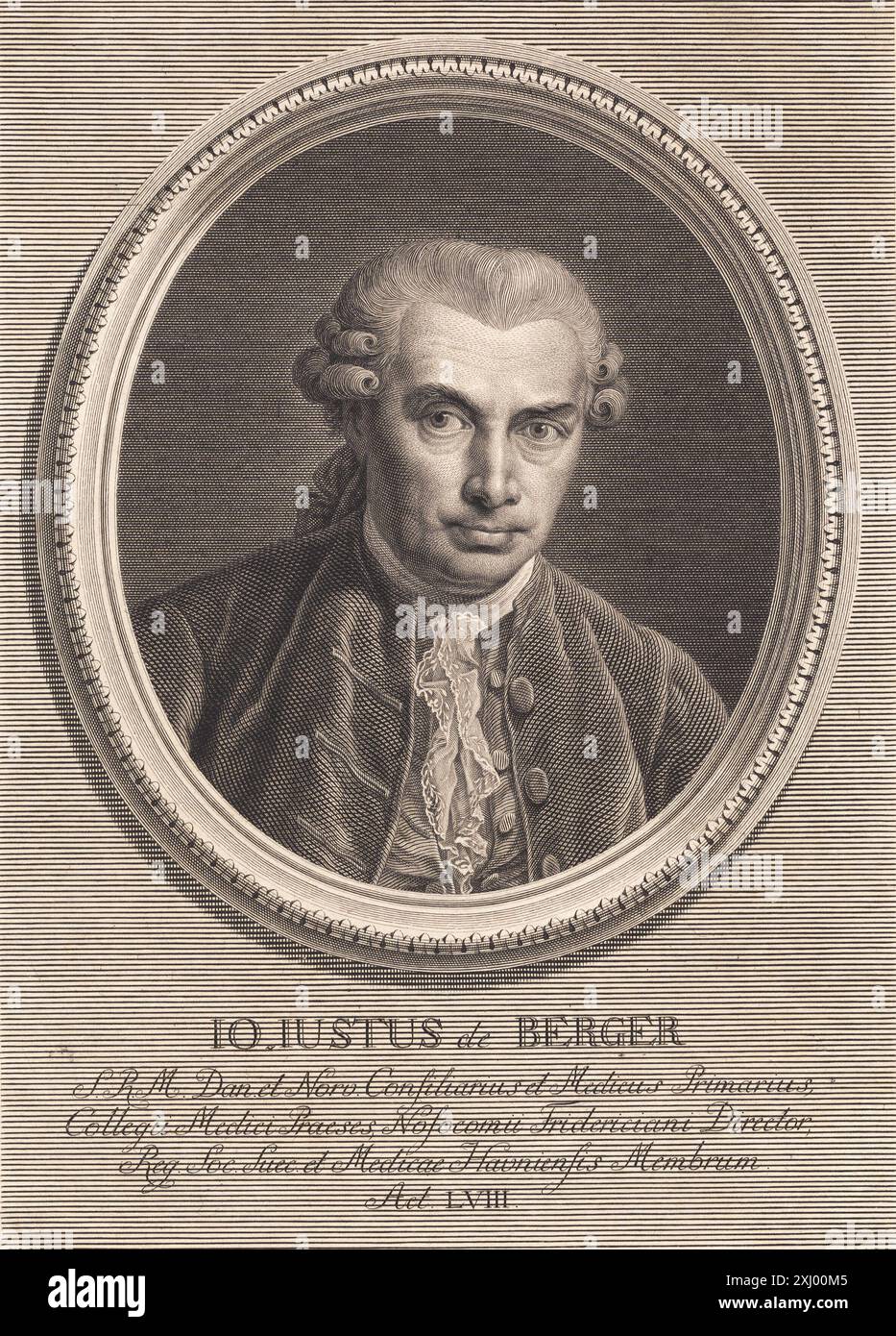 Portrait of Doctor Johan von Berger Clemens, J.F. 1748 - 1831 Copper ...