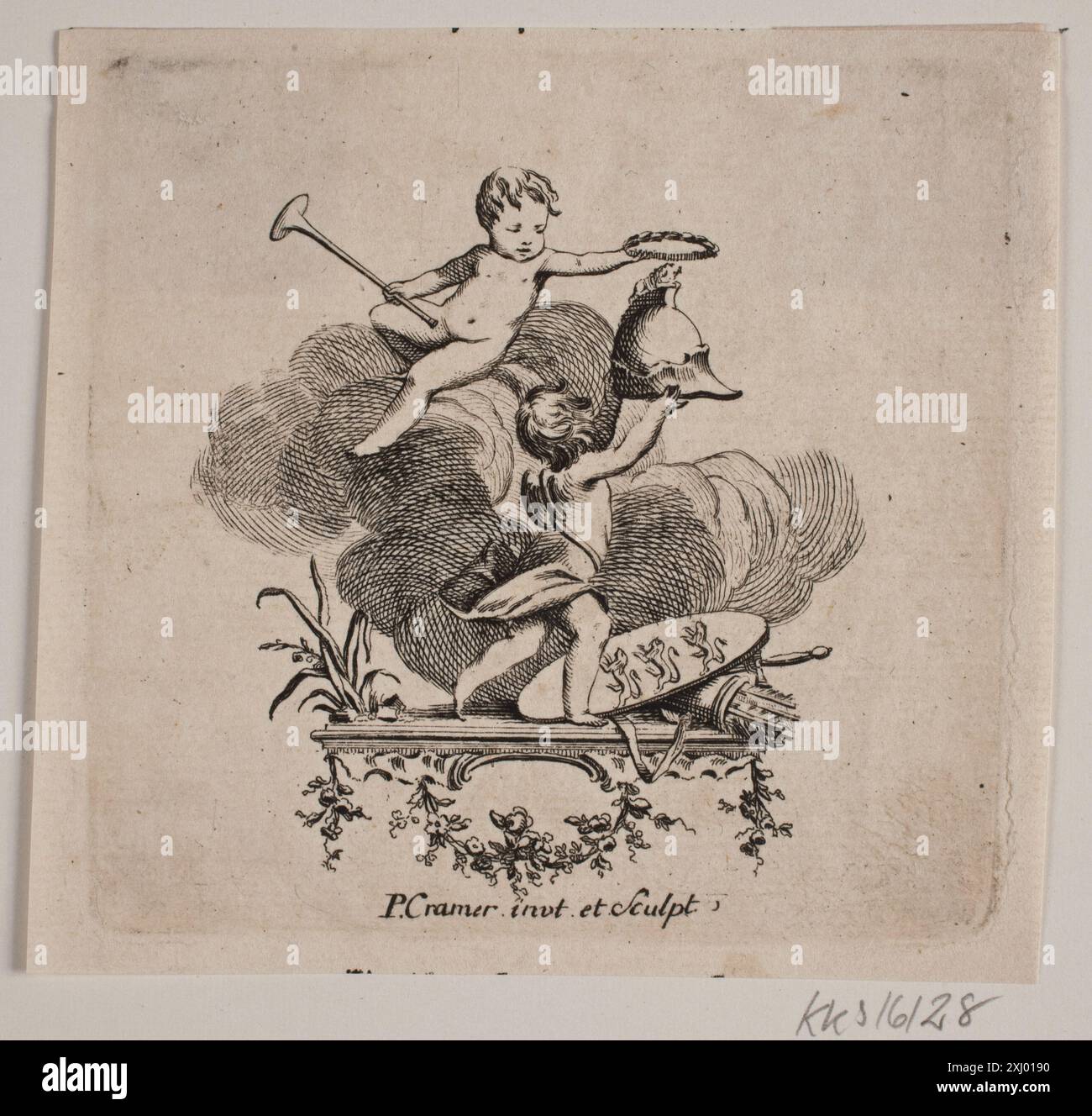 Vignette Cramer, Peter 1726 - 1782 Engraving, Print Vignet Stock Photo ...