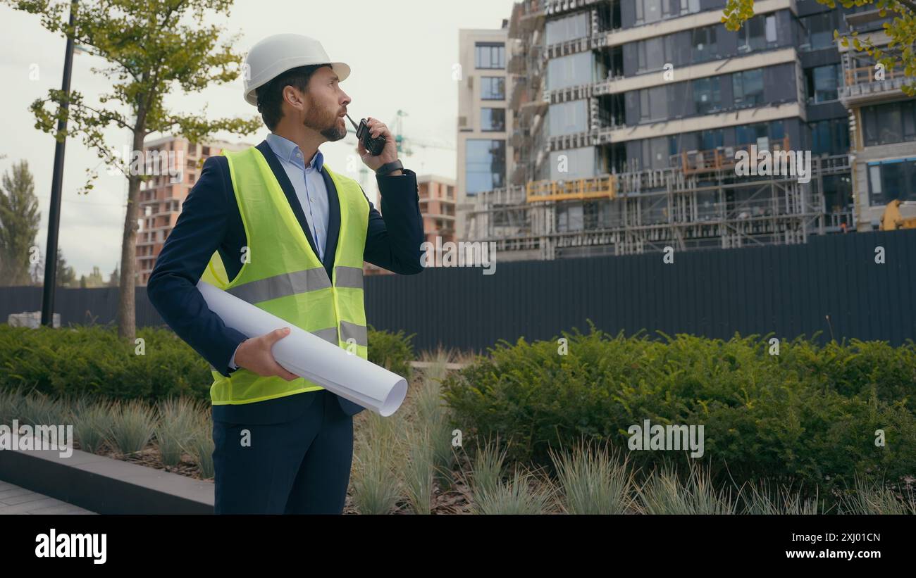 Caucasian contractor civil engineer electrical maintenance worker ...