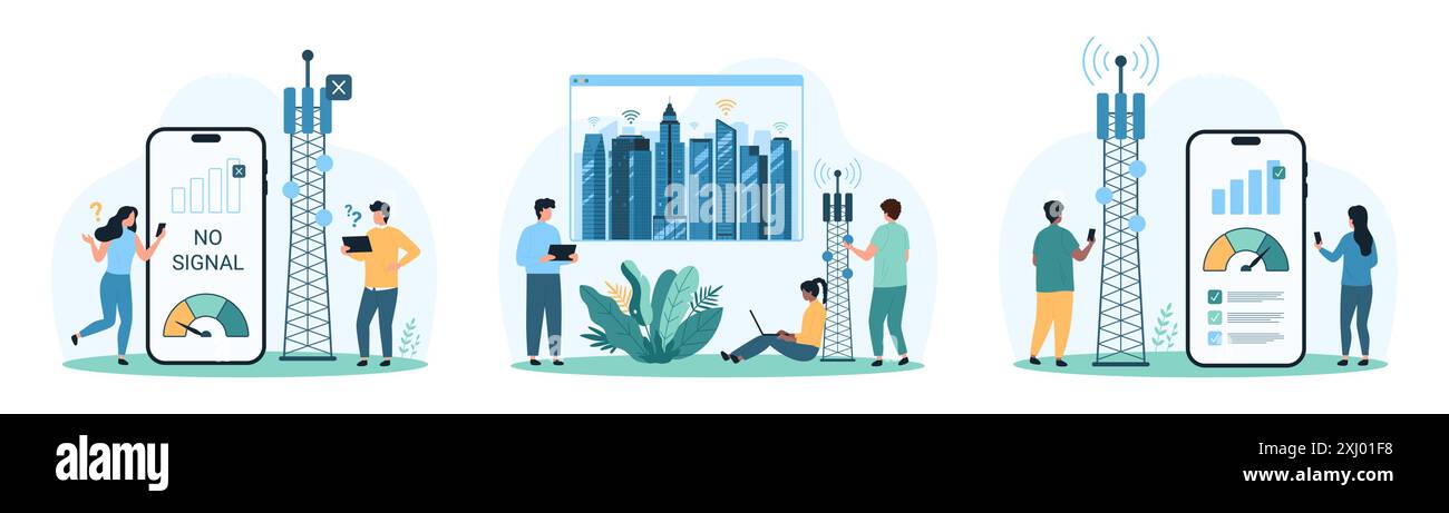 Tiny people cartoon vector illustration Stock Vector Image & Art - Alamy