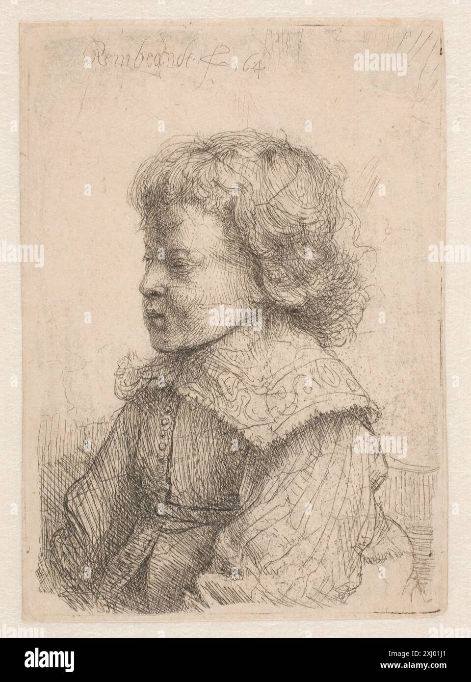 Portrait of a boy, in profile Rembrandt van Rijn 1606 - 1669 Engraving ...