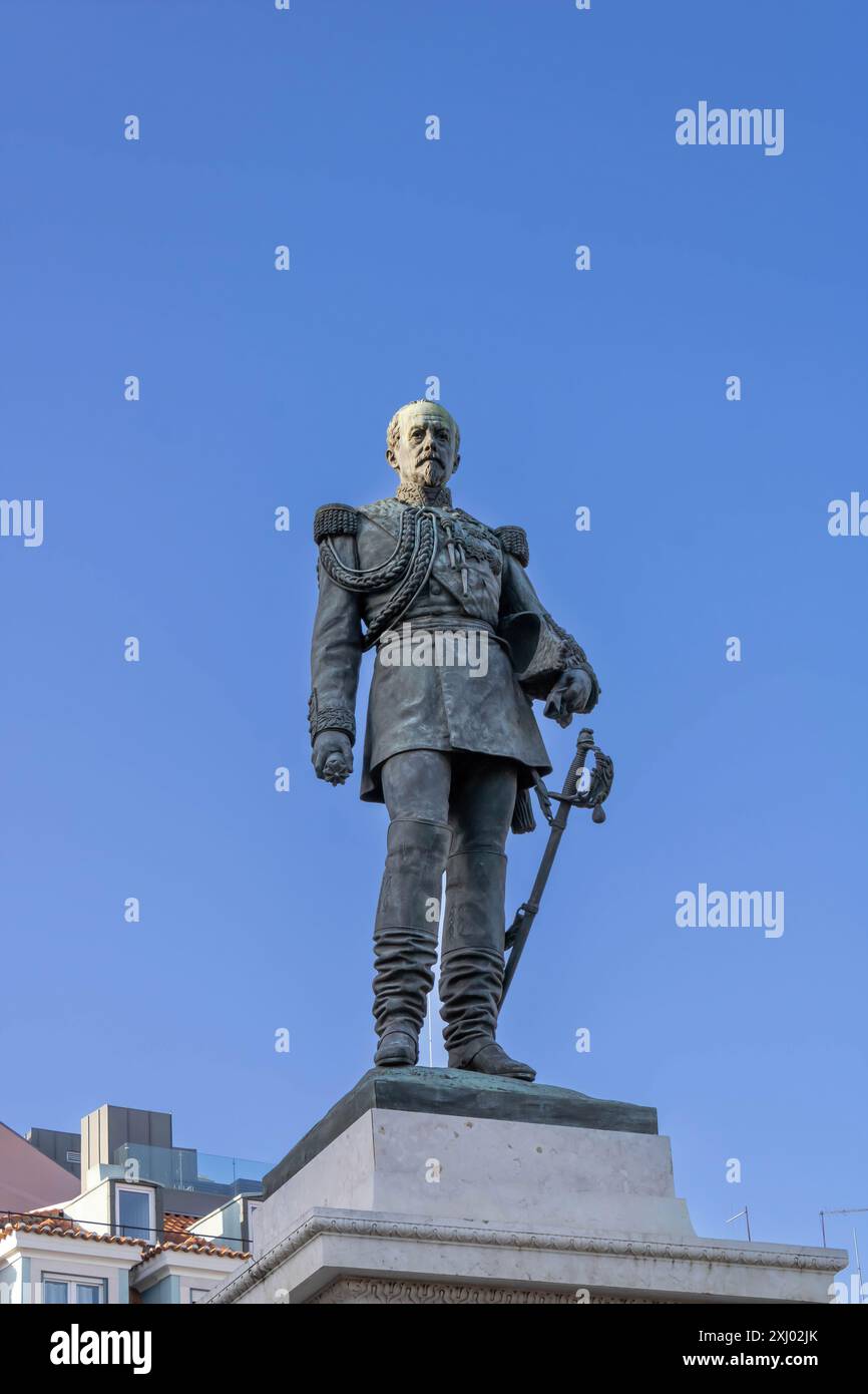 Bronze statue of the Duque de Terceira in uniform, Lisbon Stock Photo ...