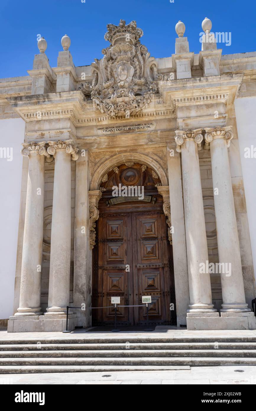 A façade of Joanina Library, University of Coimbra Stock Photo - Alamy