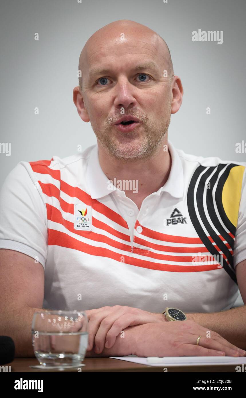 Antwerp, Belgium. 16th July, 2024. Team Belgium Paris 2024 head of ...