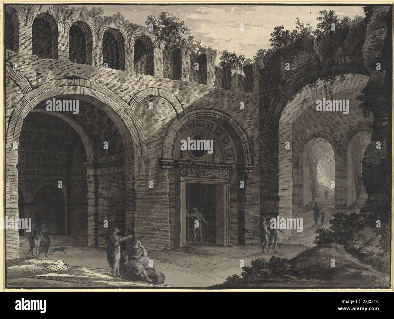 Ruin drawing hi-res stock photography and images - Alamy