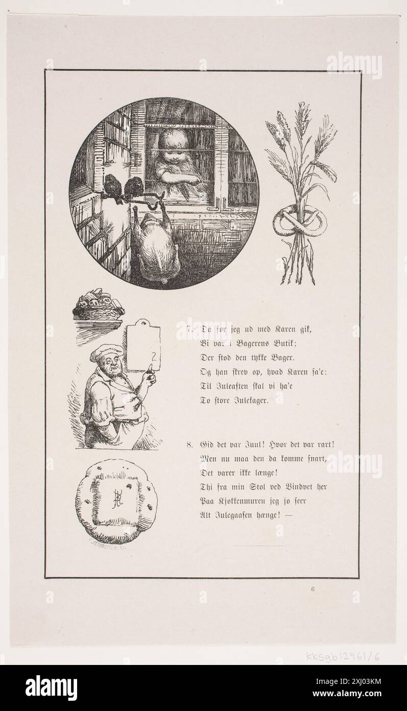 Hendriksen's xylograph print for 'Peter's Christmas' by Johan Krohn ...