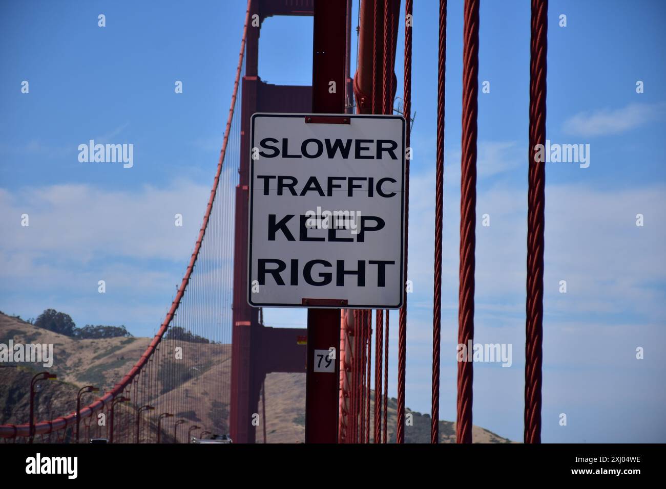 Traffic Sign on Golden Gate Bridge Stock Photo - Alamy