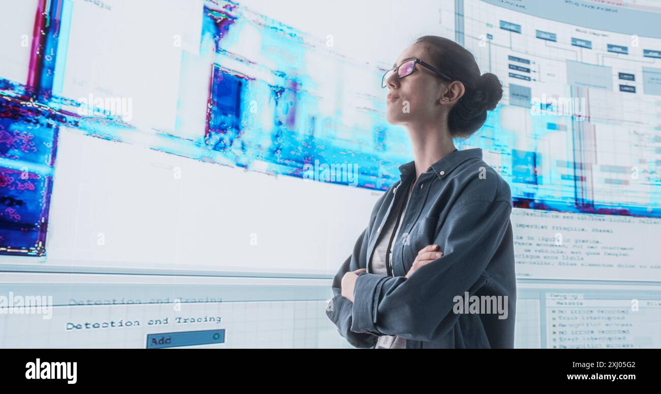 Digital interface displaying glitch hi-res stock photography and images - Alamy