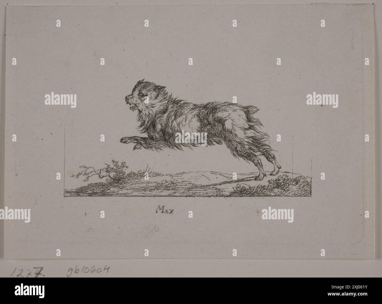 An engraving by Christian David Gebauer (1777–1831) depicting Max, a ...