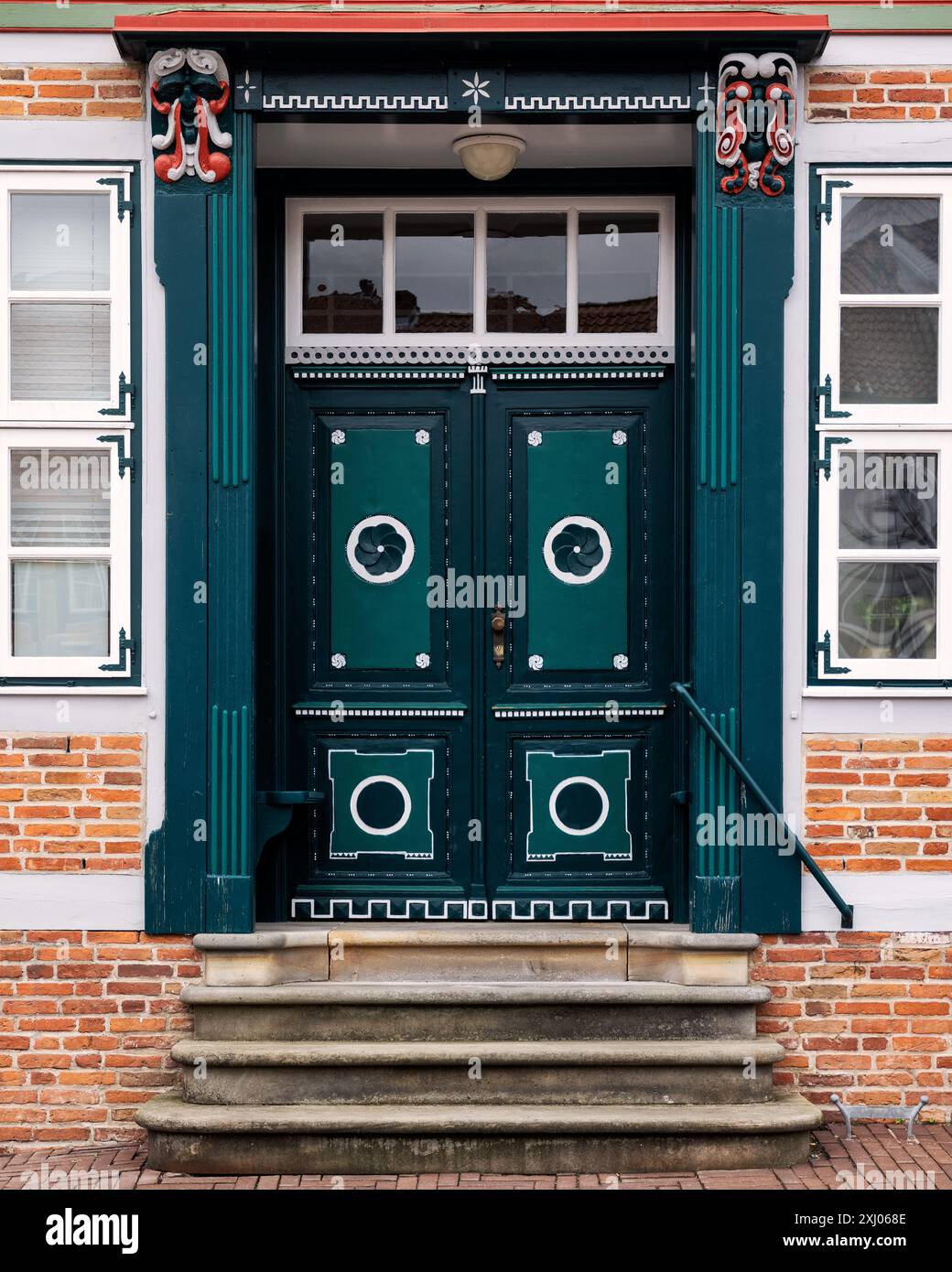 Beautiful old colorful wooden door Stock Photo - Alamy