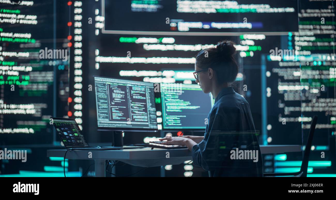 Female scientist showing artificial hi-res stock photography and images ...