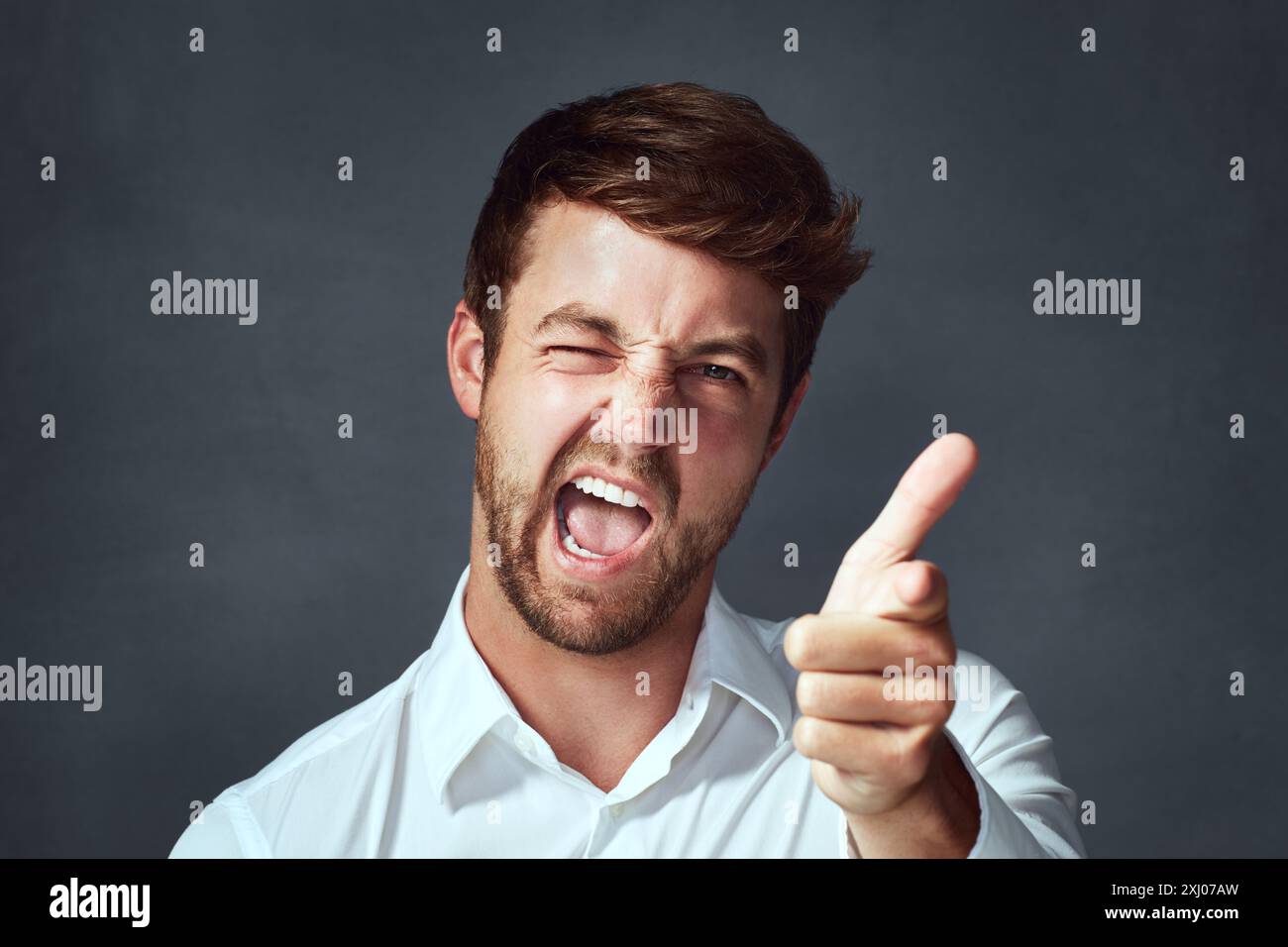 Funny guy pointing hi-res stock photography and images - Alamy