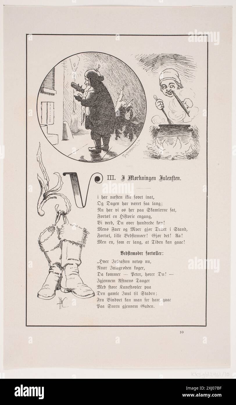 Carl Leonard Sandberg created a xylograph print in 1855 for Johan Krohn ...