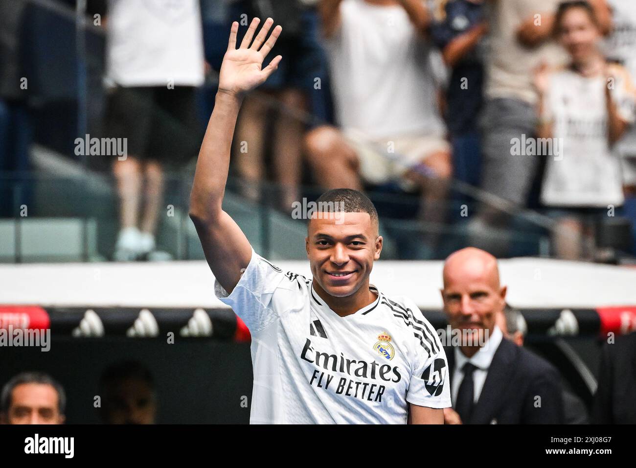 Kylian MBAPPE during his presentation as a new player of Real Madrid CF ...