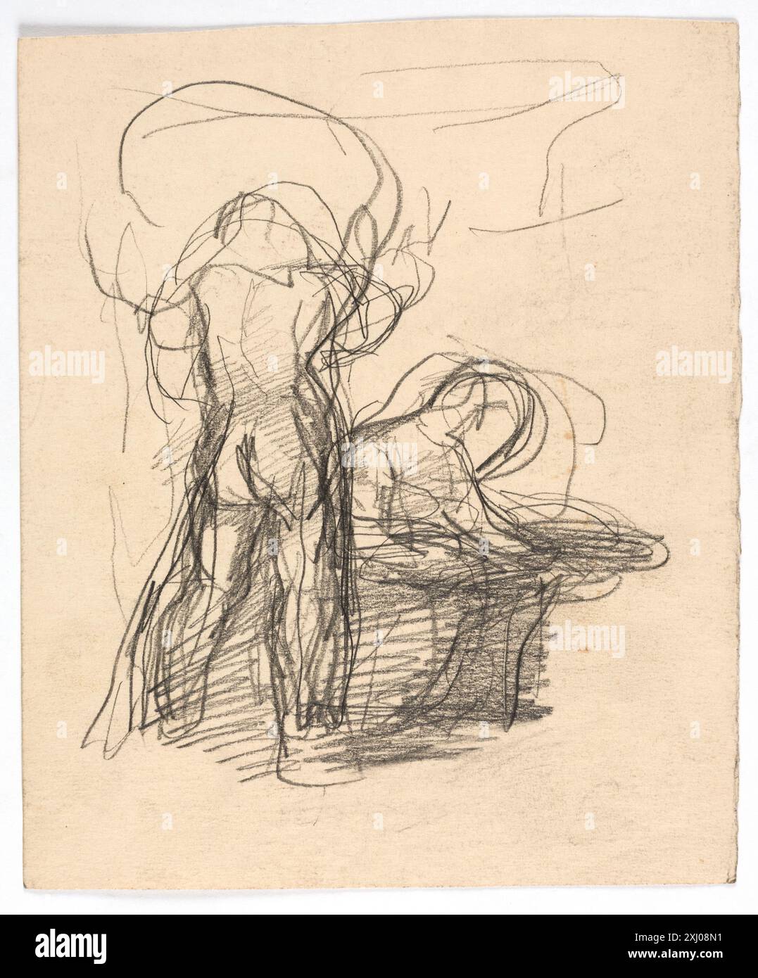 Sketch to "Dedalus and Ikarus Hartmann, Oluf 1879 - 1910 Drawing Skitse til "Dædalus og Ikarus ...