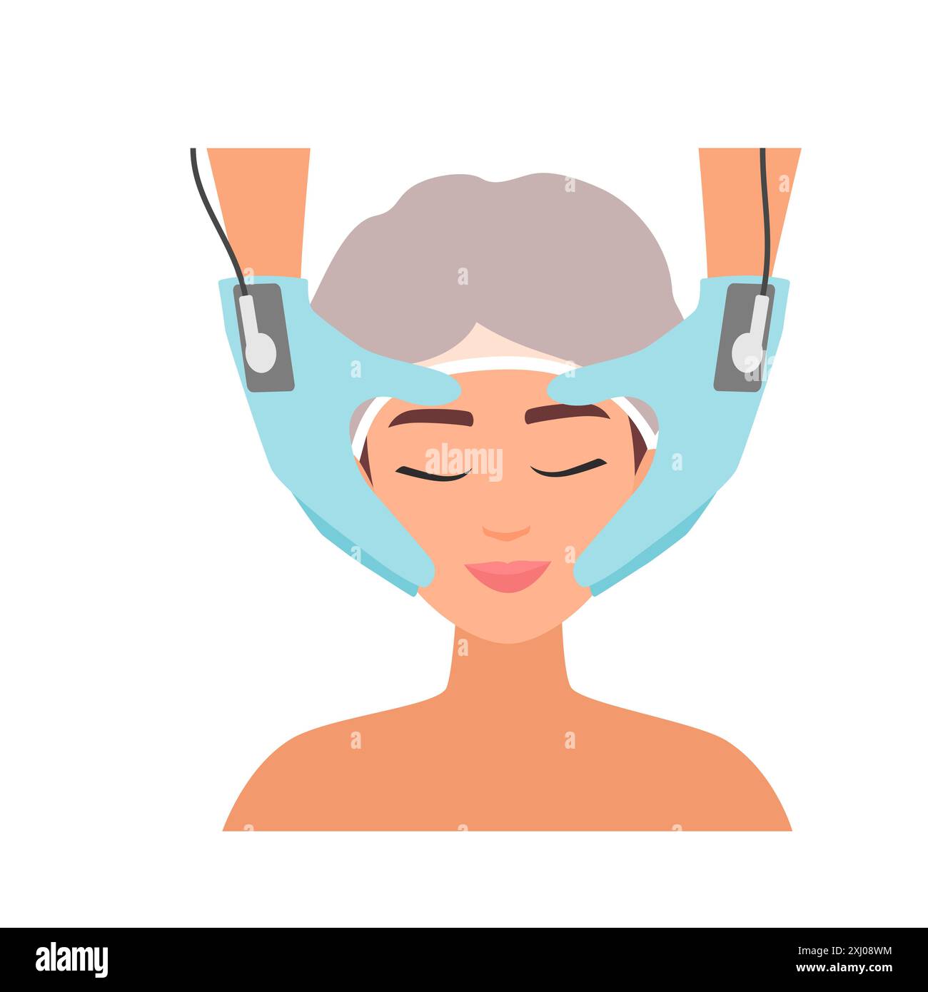 Face rejuvenation and treatment with help of microcurrent therapy ...