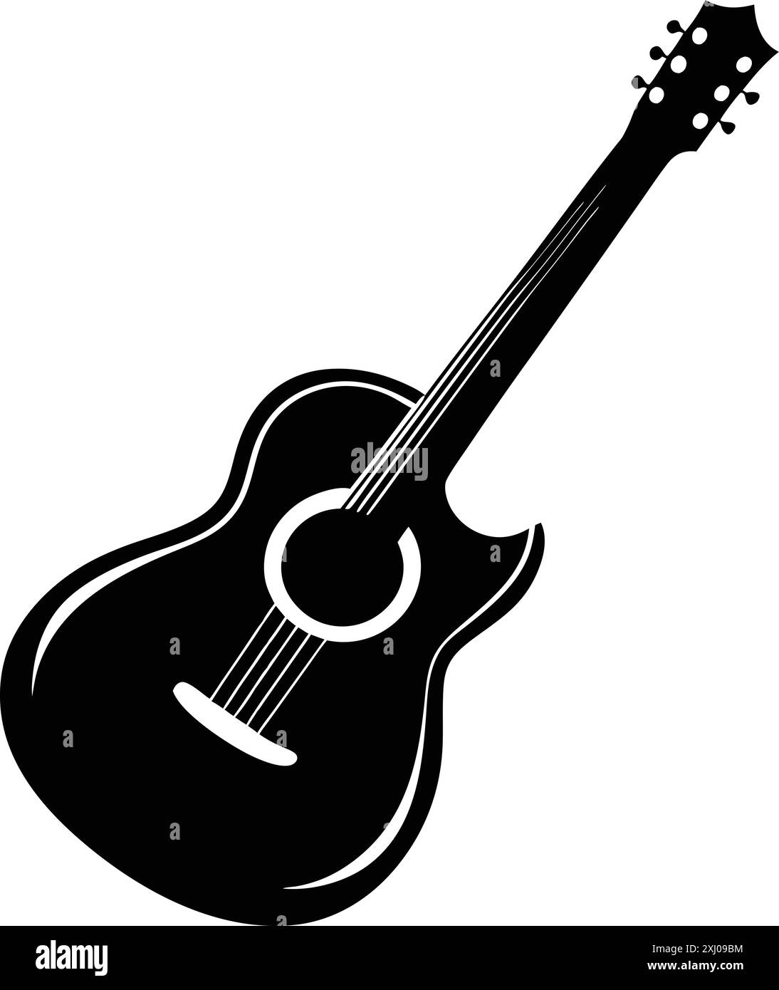 Guitar art vector silhouette illustration Stock Vector Image & Art - Alamy