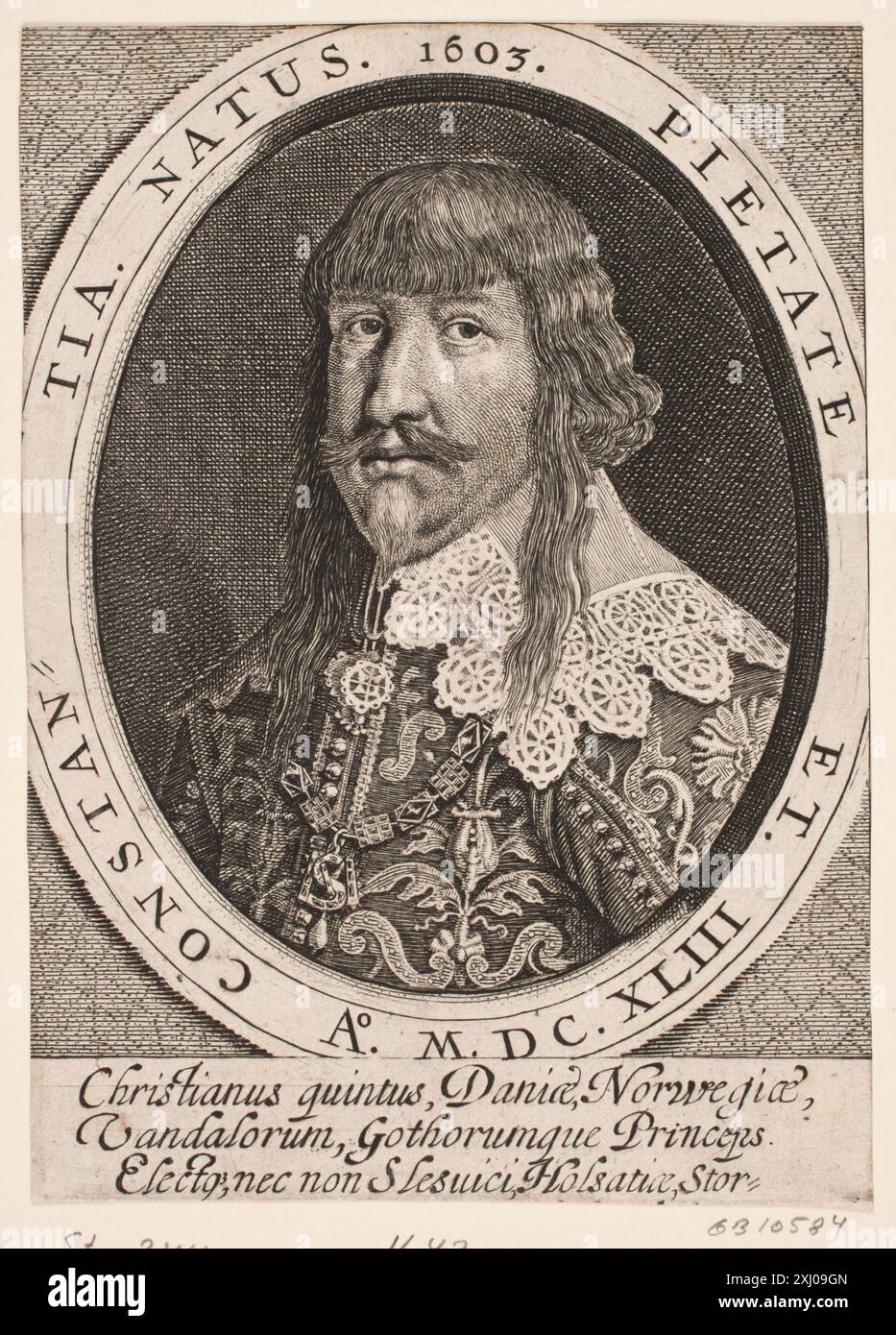 Engraving by Simon de Pas illustrating Prince Christian, part of 15th ...