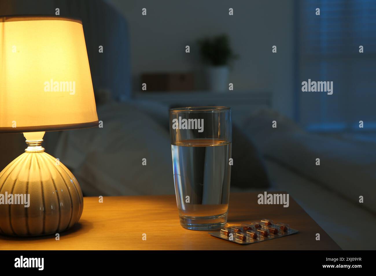 Medication on bedside table hi-res stock photography and images - Alamy
